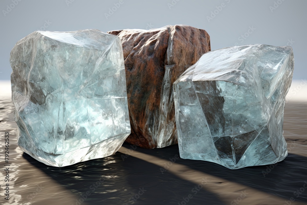 Crystal Clear Ice Block Textures: Glacial Ice Texture Packs Stock ...