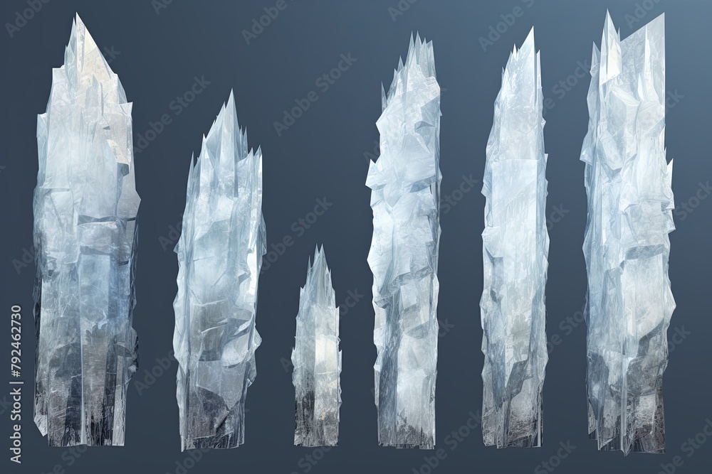 Glacial Ice Texture Packs: Ice Shard Bullet Points for Presentations ...