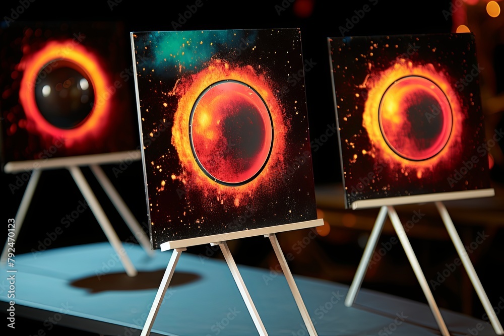 Black Hole Warning Signs: Space Odyssey Event Signage Stock ...