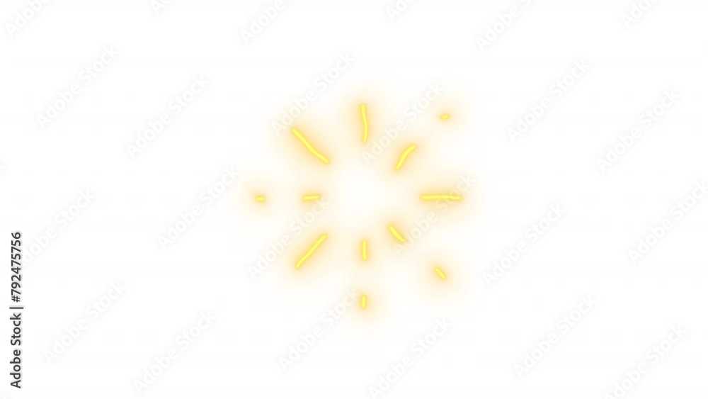 Firework neon animation. Sparks diverge animated icon glow effect ...