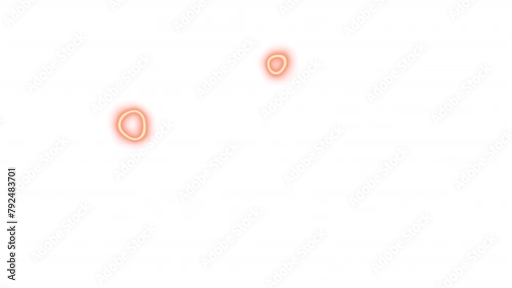 Fire fog neon animation. Flame cloud animated icon glow effect. Smoke ...