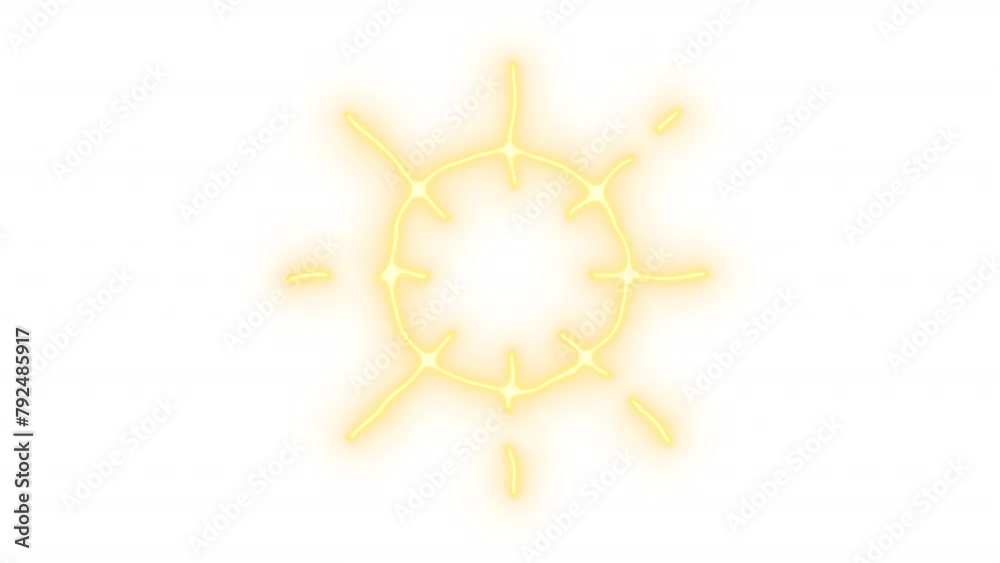 Explosion burst neon animation. Light rays animated icon glow effect ...