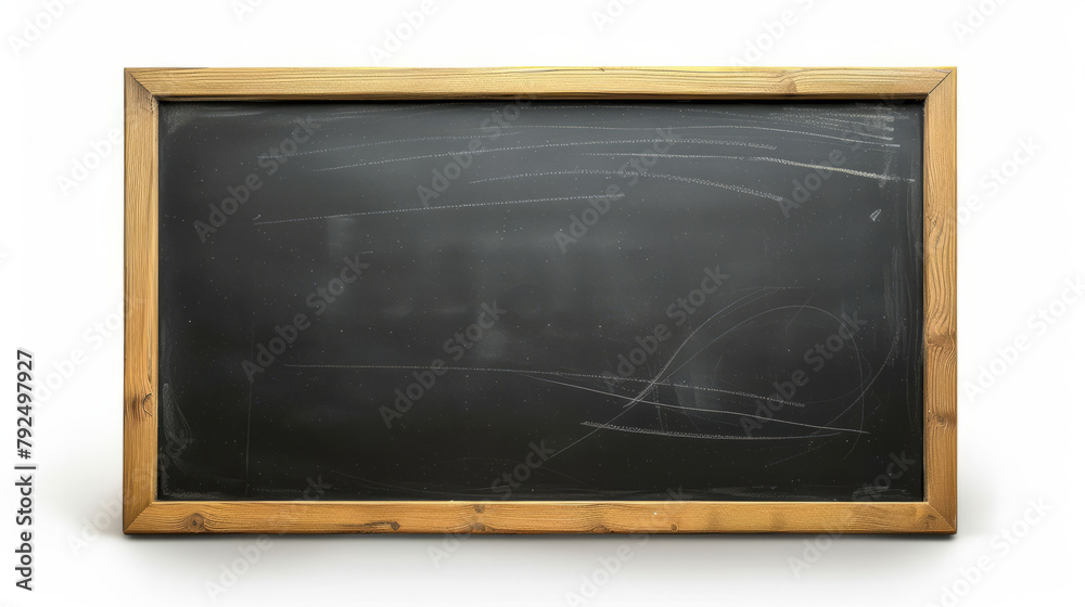 Vintage large old fashioned classroom blackboard chalkboard with wooden ...