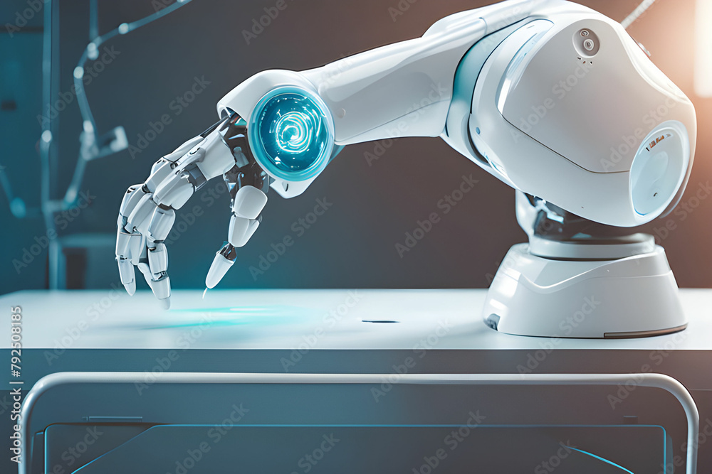 future robot arm performs medical health care surgery for future ...