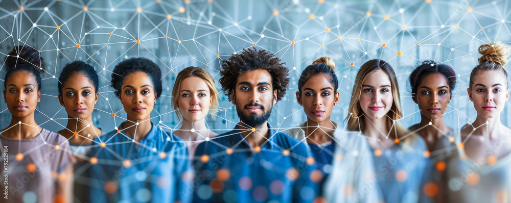 HR Managers Connecting Global Workforce, Teamwork on Recruitment ...