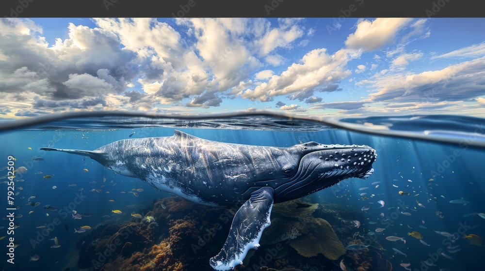 Below the surface, a split view offers a unique glimpse into the ...