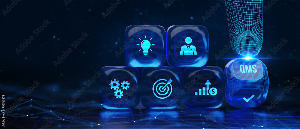 Quality management system business and industrial technology concept ...