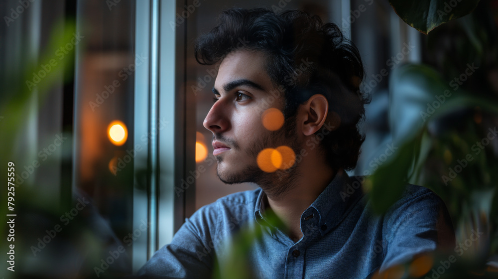 Gazing into Uncertainty: Young Man Reflects on Existential Crisis ...