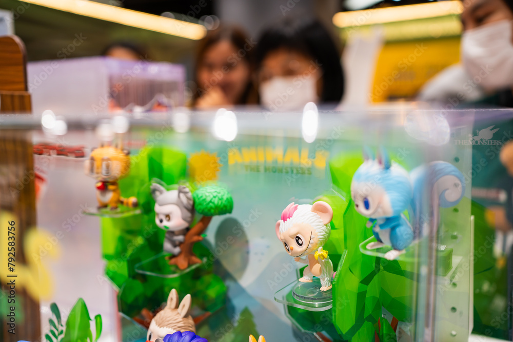 Bangkok, Thailand - April 21, 2024 : Models of Labubu Animals in the ...