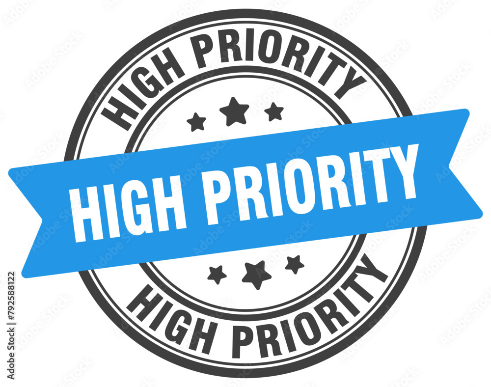 high priority stamp. high priority label on transparent background ...