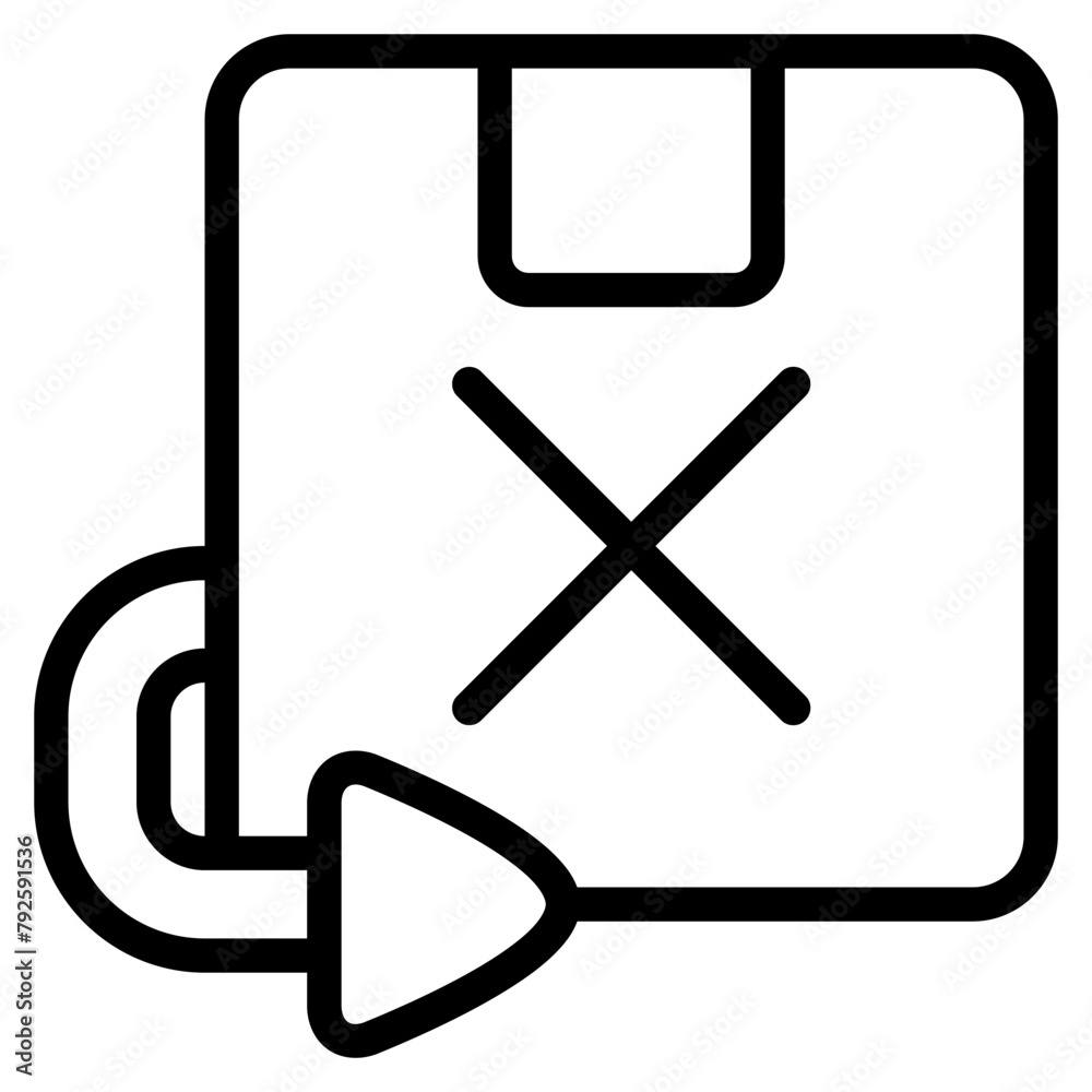 Return goods icon with outline style. Suitable for website design, logo ...