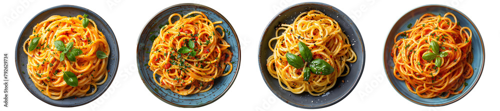 Pasta milanese plate set PNG. Spaghetti milanese PNG. Spaghetti ...