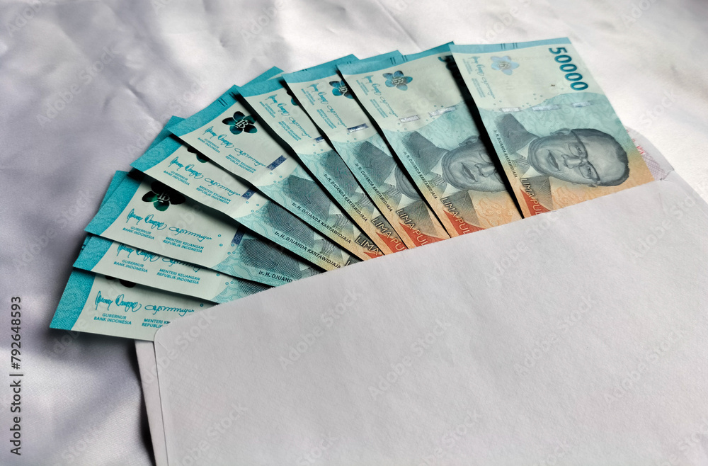 Top view of Indonesian rupiah note. Indonesian Rupiah the official ...