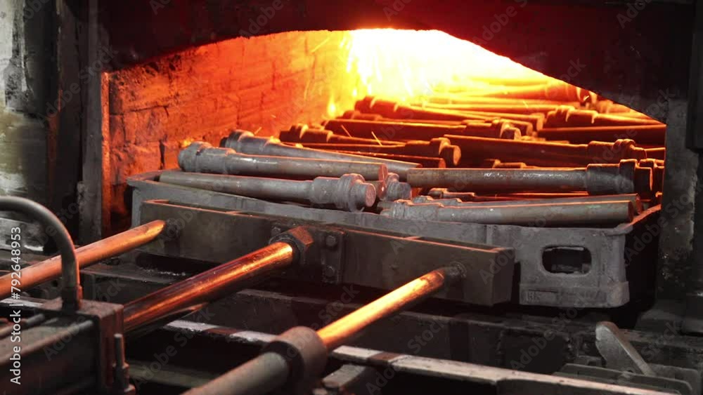 heat treatment forging of metal pieces, parts, components ...