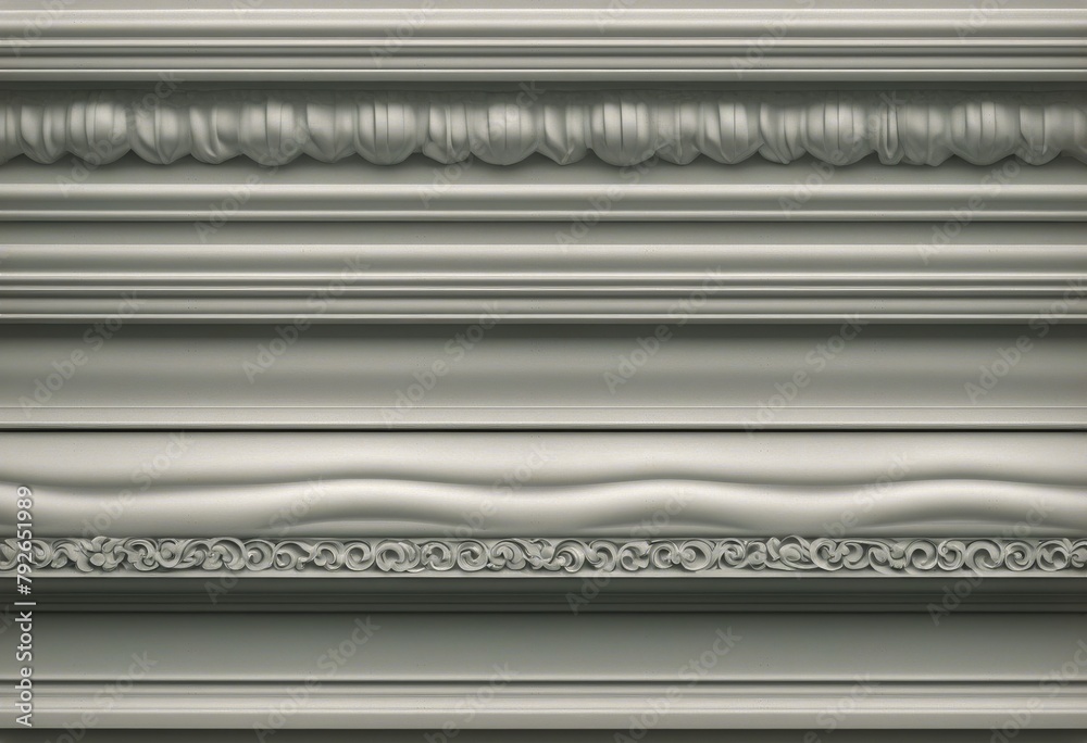 isolated white white Seamless 3D stucco texture background cornices ...