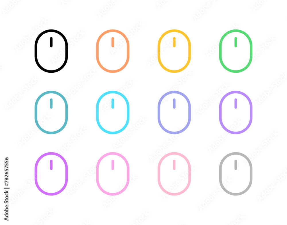 Editable vector wireless mouse icon. Part of a big icon set family ...