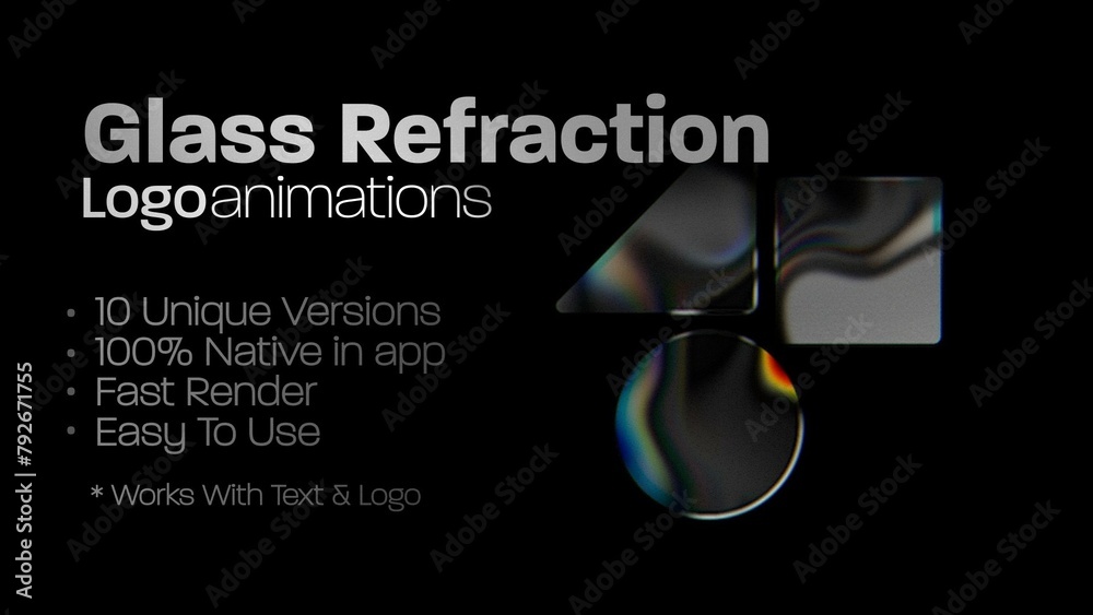 Glassy Glossy Light Refraction Logo Reveal Intro Animation Stock ...