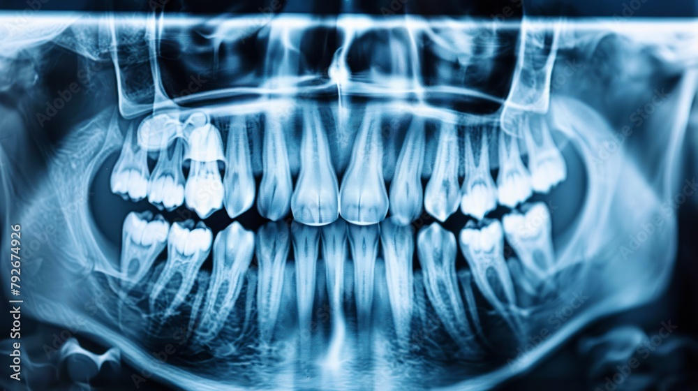 panoramic film dental x ray, orthopantomography, OPG x-ray digital ...