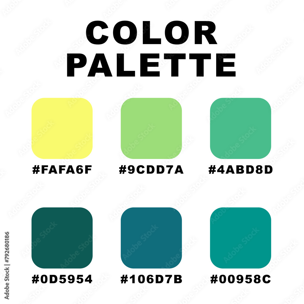 Vector illustration with palette. Color matching palette. Fashion Trend ...
