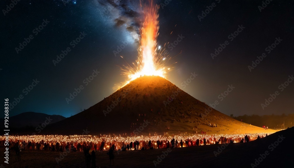 The Pillar of Fire on Mount Horeb where Moses was in the presence of ...