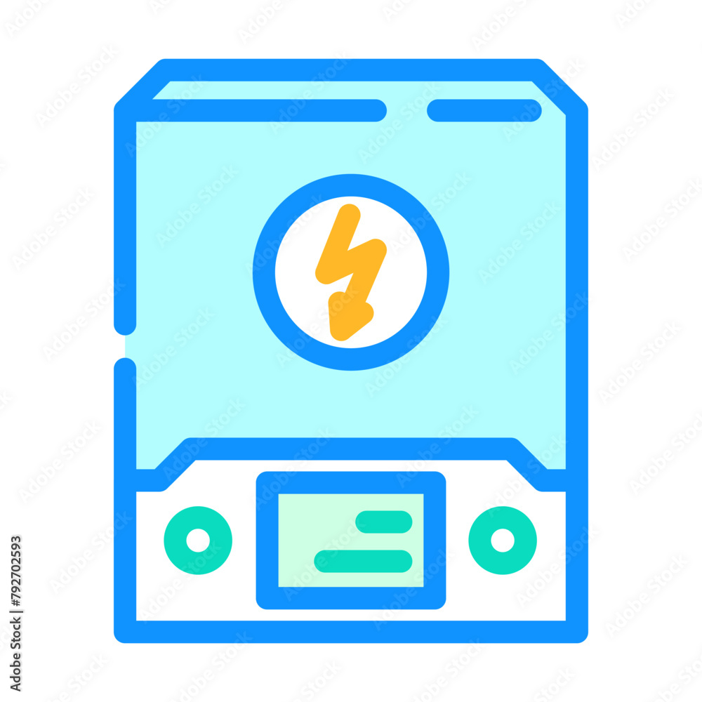 inverter solar panel color icon vector. inverter solar panel sign ...