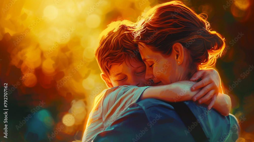 An emotive image portraying the beautiful connection between a mom and ...