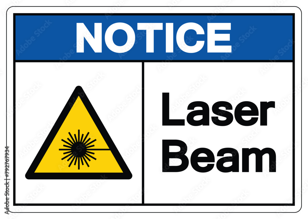 Notice Laser Beam Symbol,Vector Illustration, Isolate On White ...