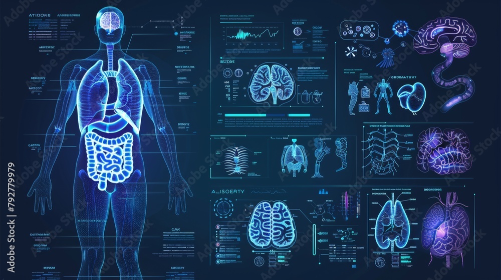 Charts, symbols, modern graphic elements for medical infographics ...