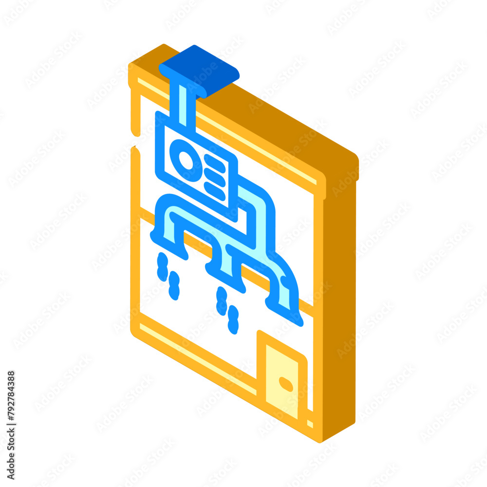 air exchange ventilation isometric icon vector. air exchange ...