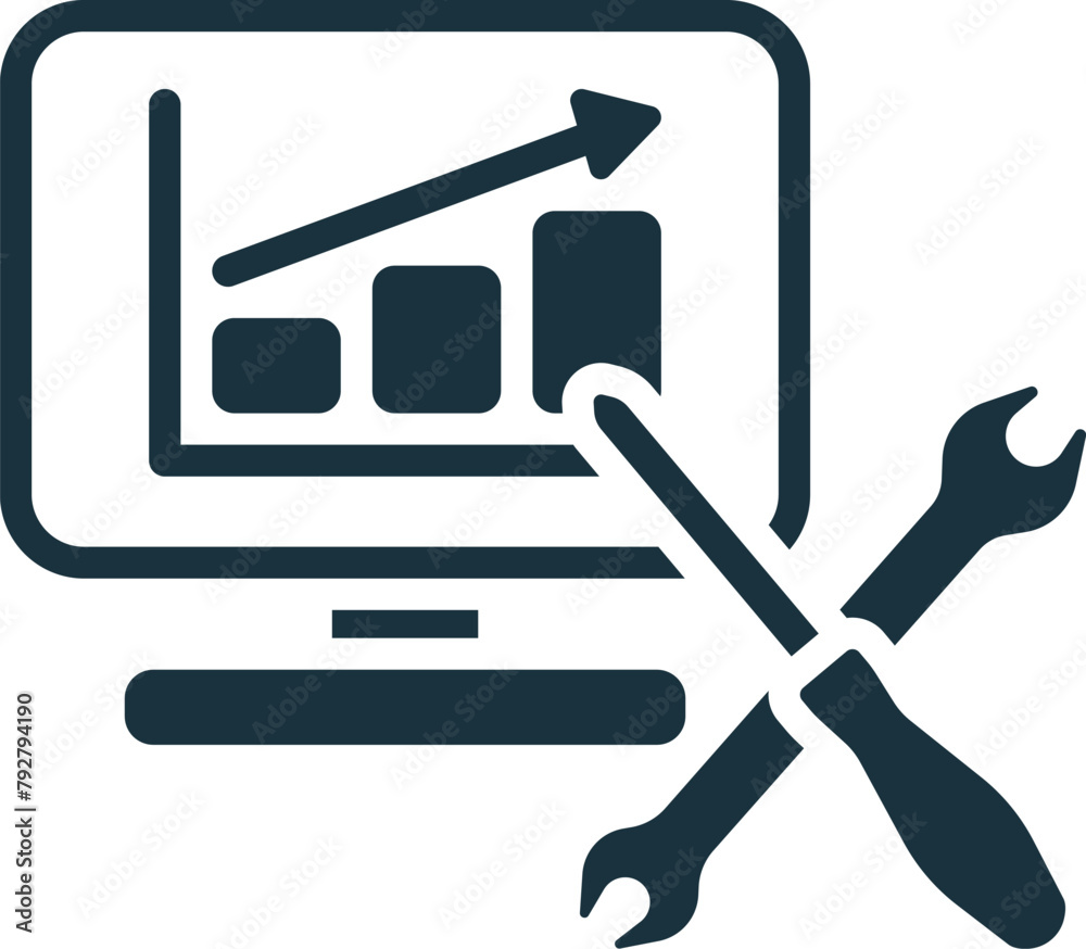 Online Productivity Tools Icon Monochrome Simple Remote Work Icon For Templates Web Design And