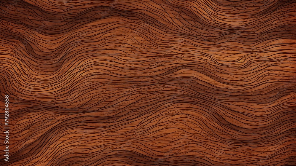 Abstract wooden texture seamless pattern in hand drawn style. Dark ...