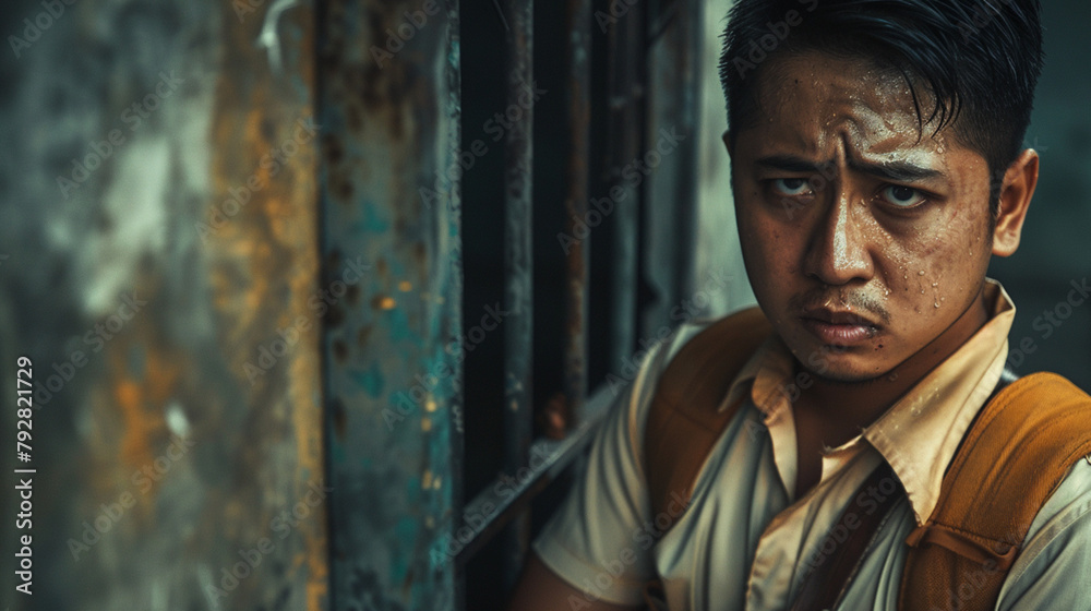 a filipina college student around 20 years old wearing her uniform ...