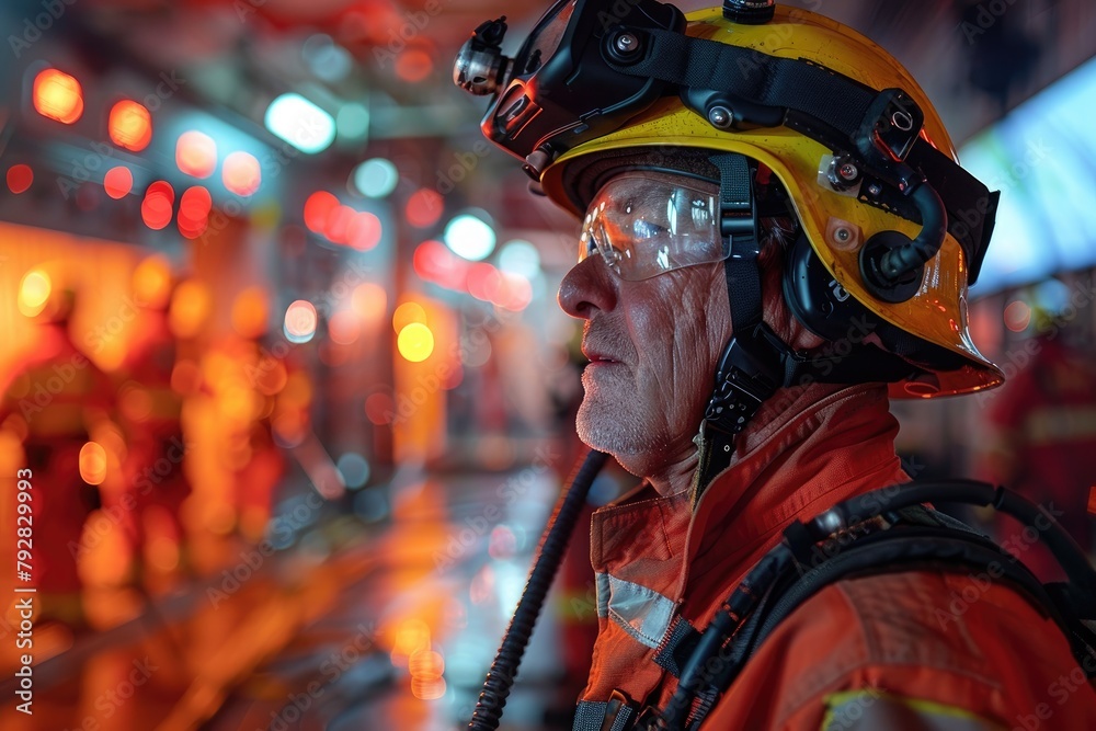 A VR simulation for emergency response training, preparing employees ...