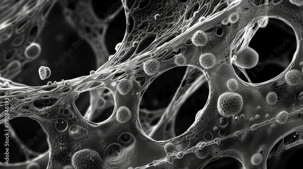 An electron microscope image of the Golgi apparatus a stack of ...