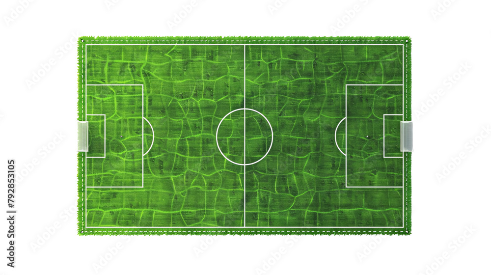football field top view element_hyperrealistic_hyper detailed_isolated ...