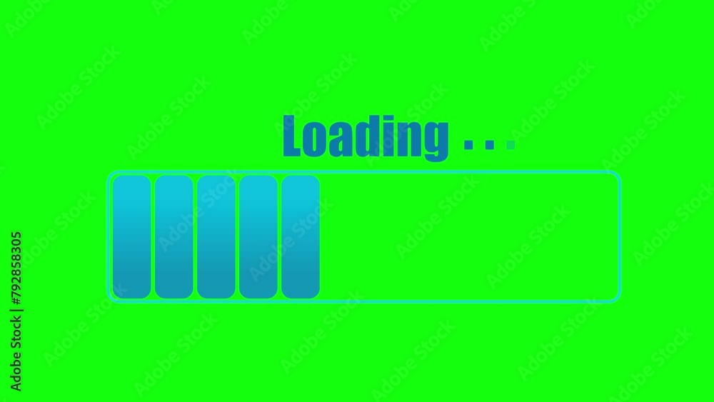Loading Process Bar In Greenscreen Animation Loading Process Animation 0382