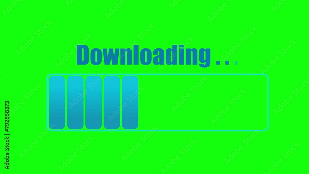 Downloading process bar in greenscreen Animation, downloading process ...