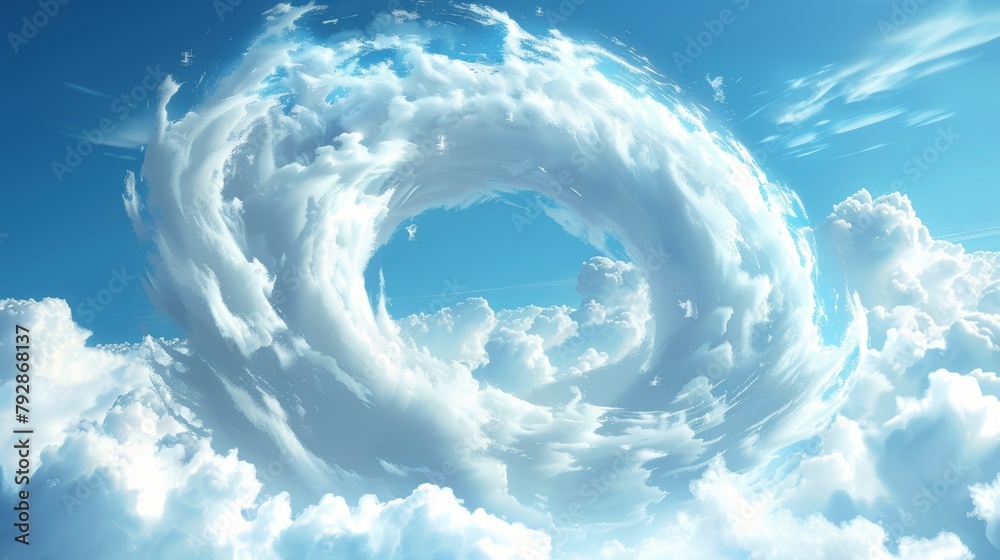 A tornado wind modern and whirlwind swirl cyclone, isolated with ...