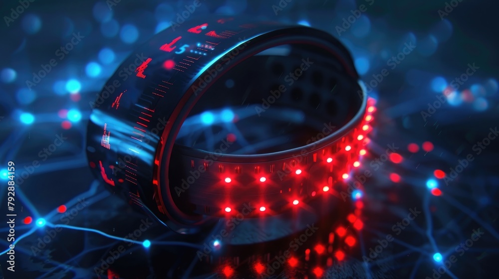 An innovative wearable health monitoring device, tracking vital signs ...