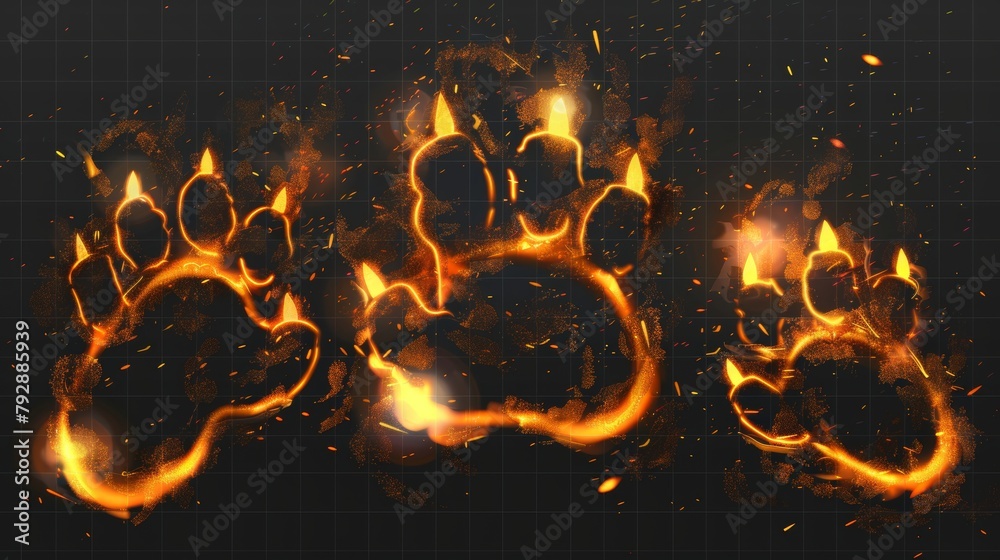 Realistic 3d modern slashes from tigers, bears, lions, dragons or cats ...