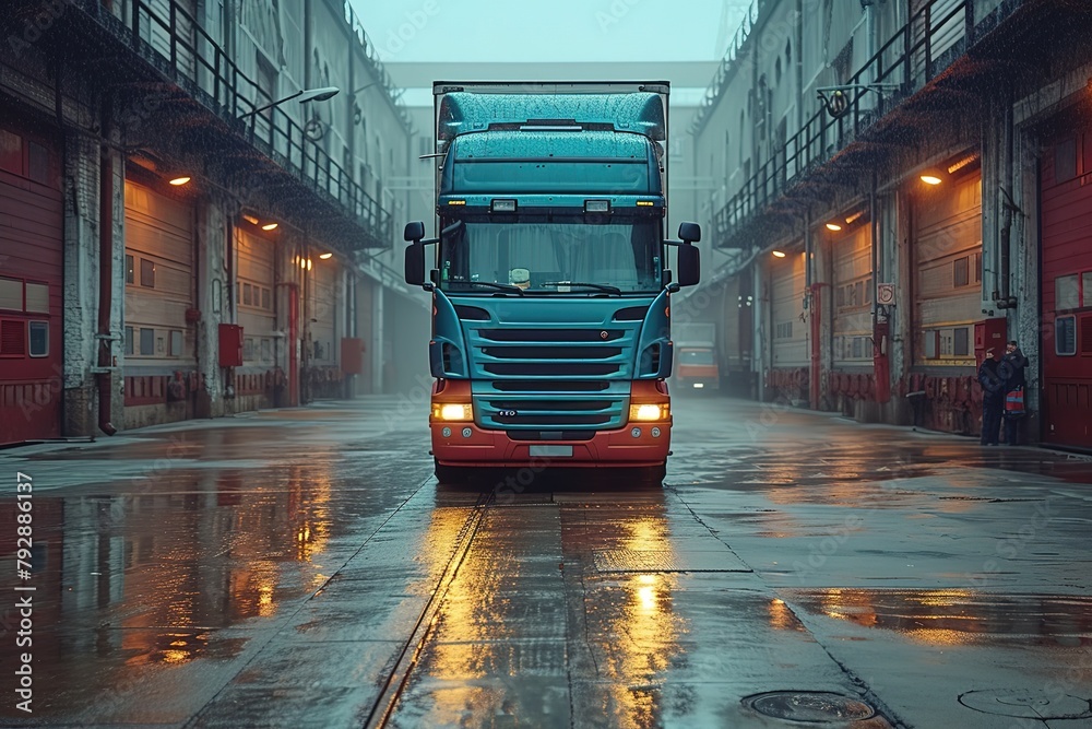 Truck Driver's Dock-to-Destination Navigation A driver navigating from ...