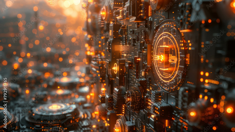 Witness the future unfold in this captivating depiction of a futuristic ...