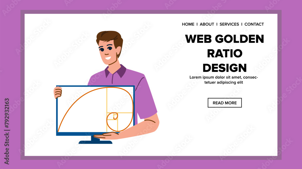 balance web golden ratio design vector. harmony aesthetics, proportion ...