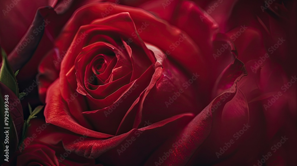 Capture the stunning details of a deep red rose up close with an ...