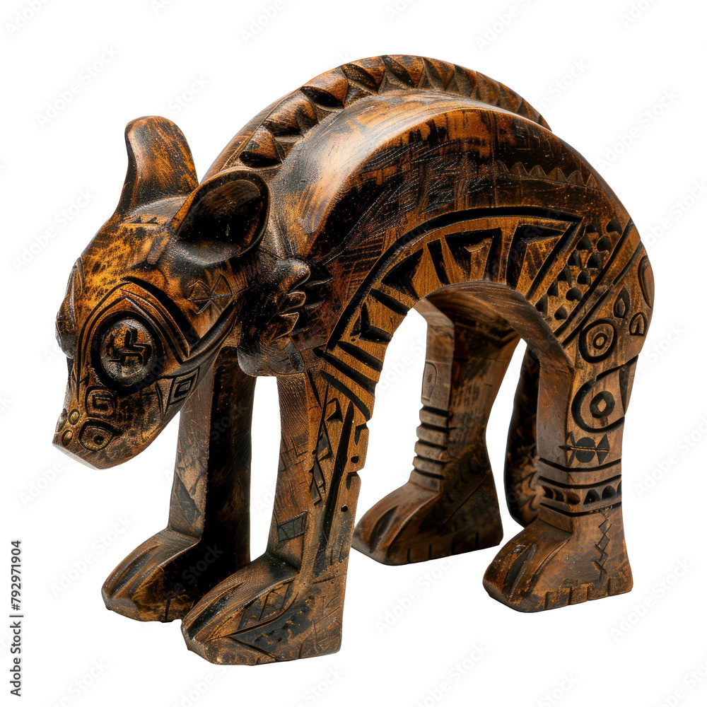 African ritual hyena symbol of assistants to sorcerers and witches ...
