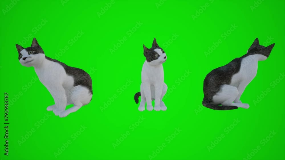 Vidéo Stock Three dimensional white gray animation of three different ...
