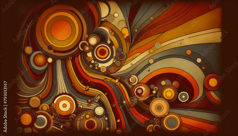 Soul music inspired psychedelic background-illustration,a tribute to ...