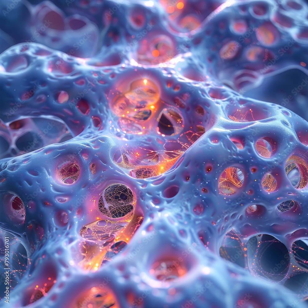 sponge macro texture abstract form and color complex of stunning ...