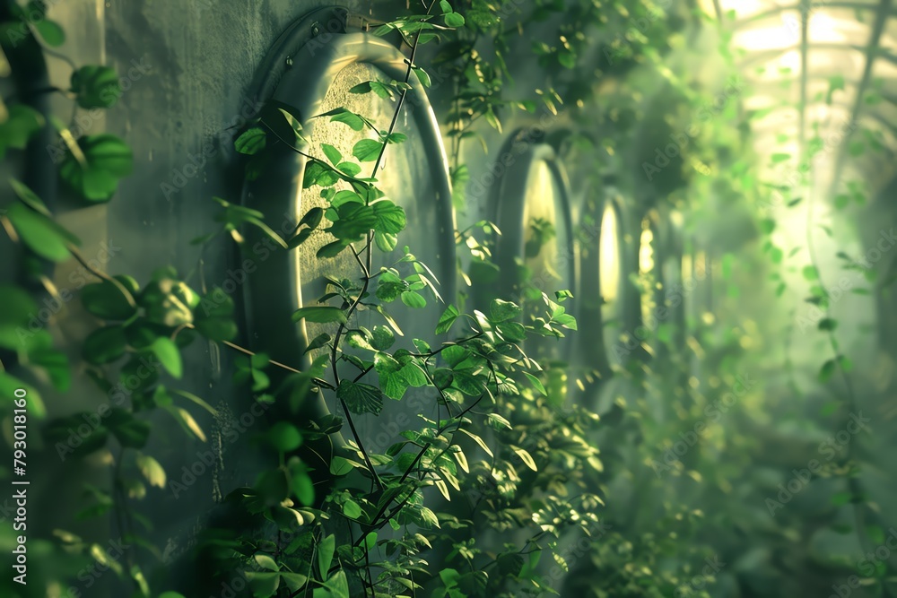 Genetically modified vines with heatresistant leaves creep across the ...