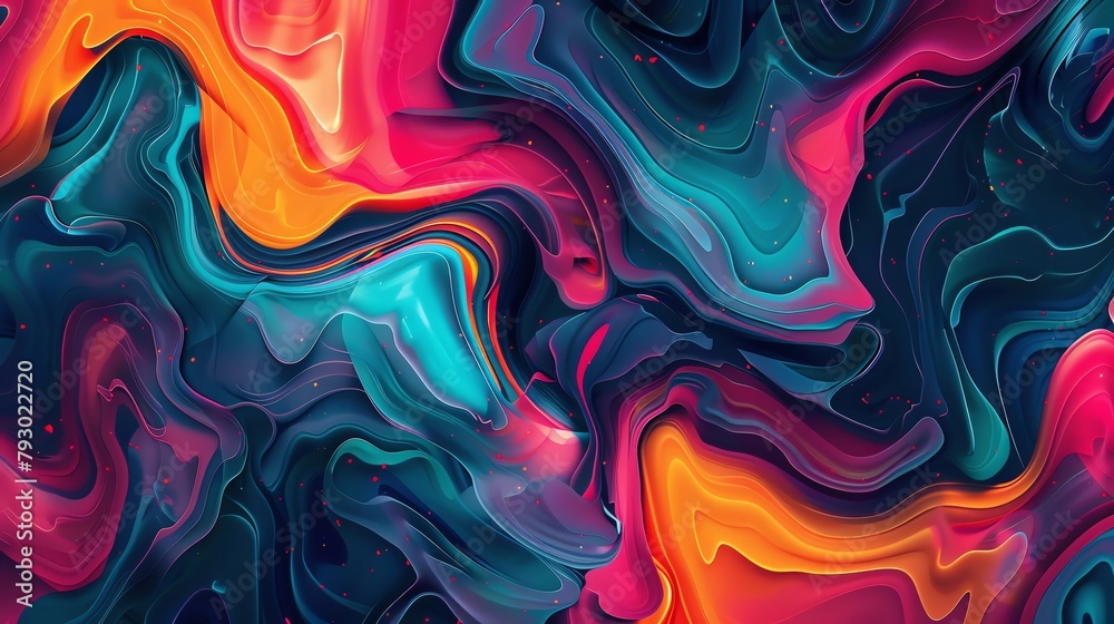 Vibrant abstract background featuring swirling colors in a seamless ...